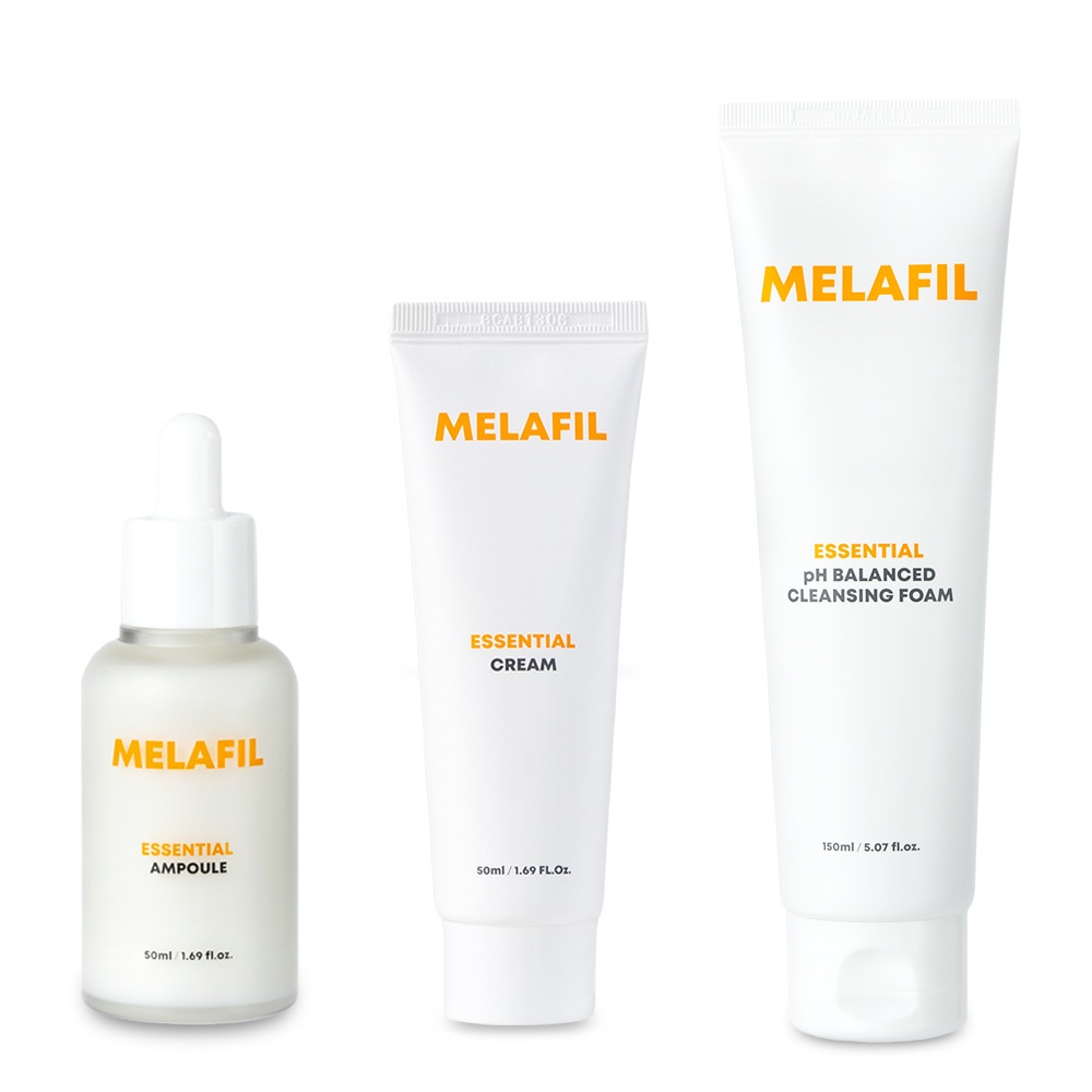 MELAFIL Essential All in One Collection Cream+Ampoule+Cleansing foam ...