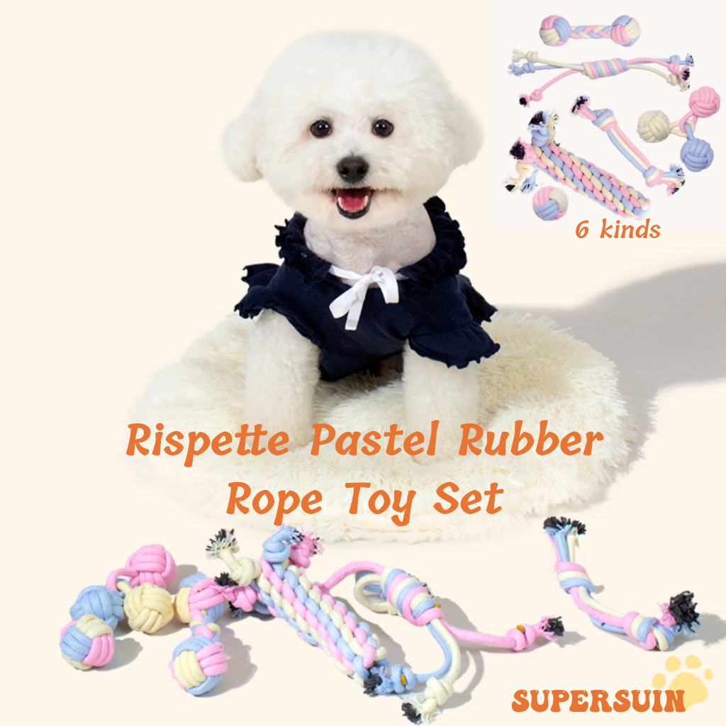 Pet Dog Nosewalk Rispett Pastel Rubber Rope Toy Set | Shopee Philippines
