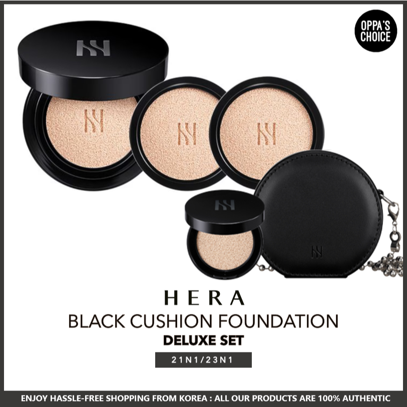 [2024 NEW] HERA NEW BLACK CUSHION FOUNDATION DELUXE GIFT SET (21N1 ...