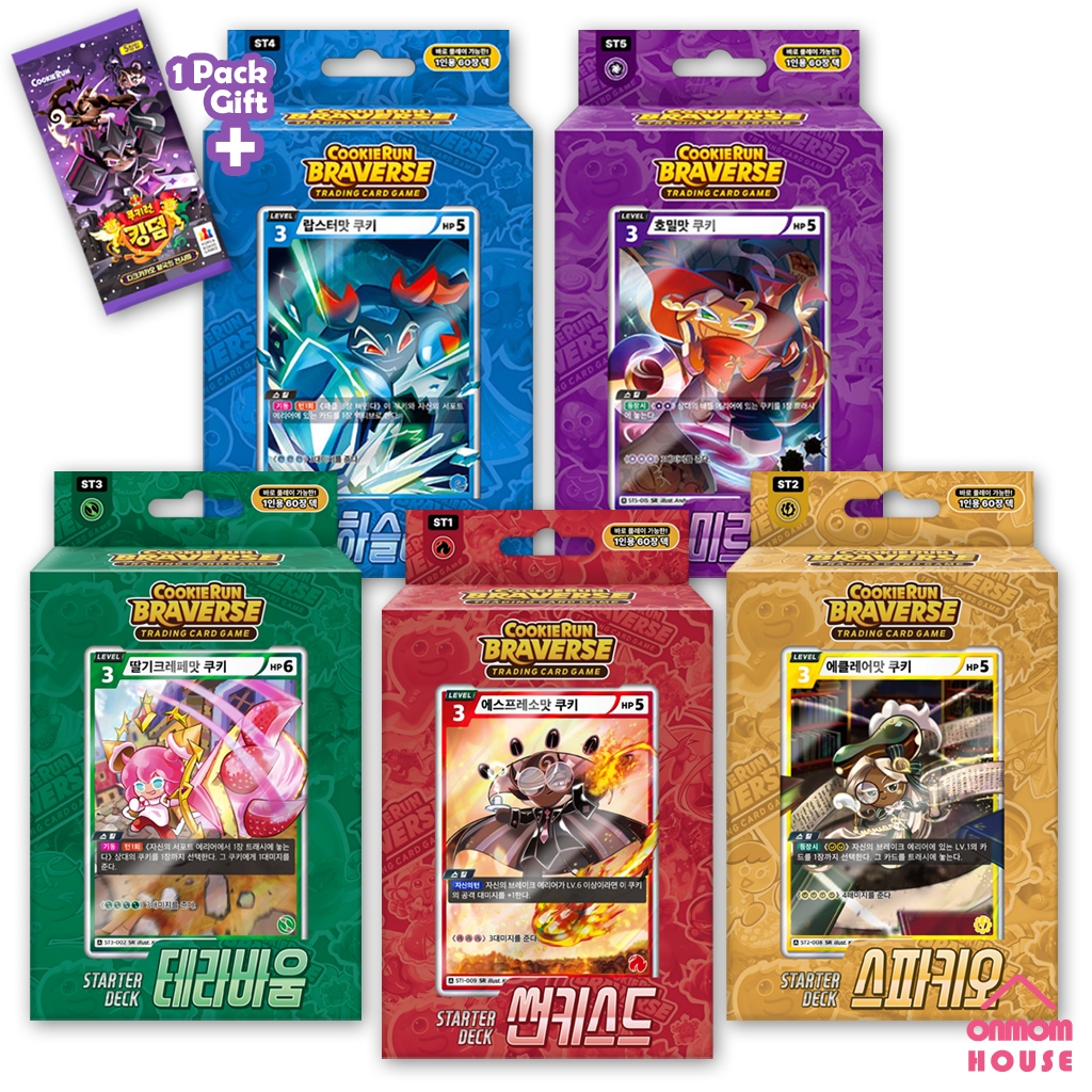 Cookie Run Kingdom Braverse TCG Starter Deck 5 Type TCG Korean Ver ...