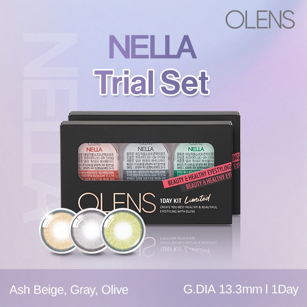 OLENS Official Nella 3 Pairs 1Day Trial Set With Tweezer | Shopee ...