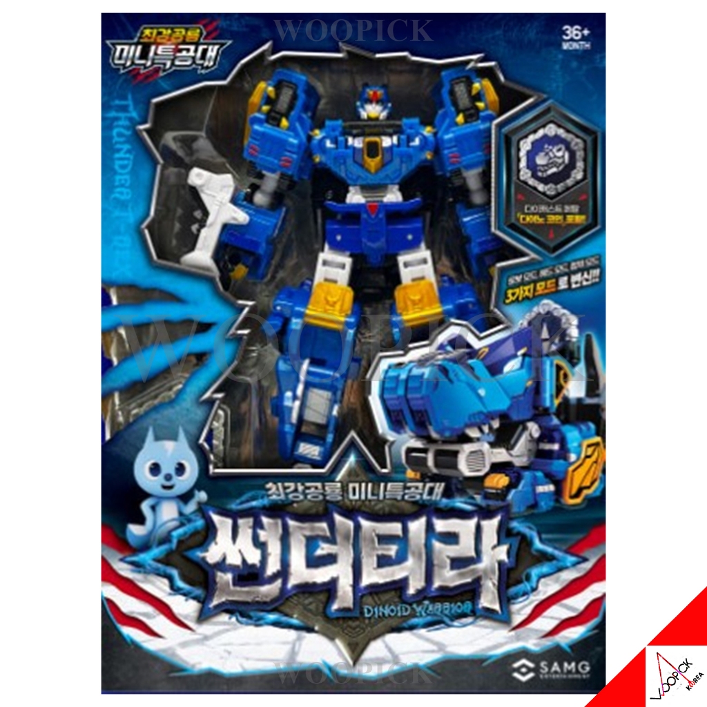 Miniforce Dinoid Warrior THUNDER TYRA Blue Headbot Transformer Robot ...
