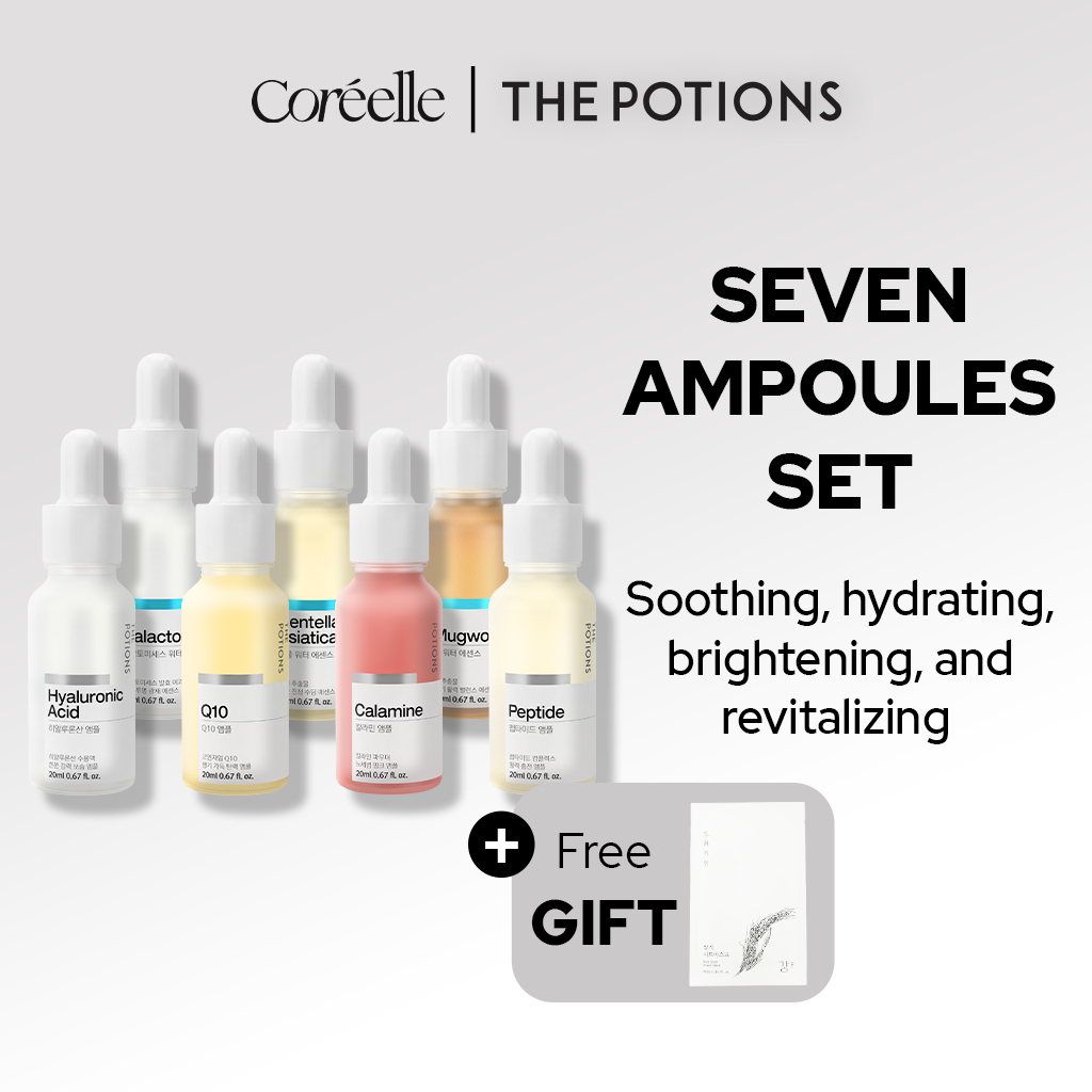 [The Potions] Ampoule x 7 Set (Calamine, Q10, Hyaluronic Acid, Peptide ...