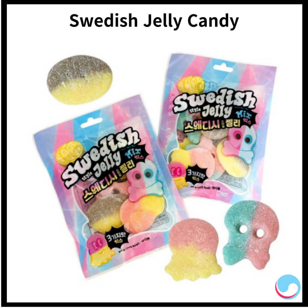 Swedish Style Jelly fish-shaped Candy Sour Flavor Mix 80g,120g | Shopee ...