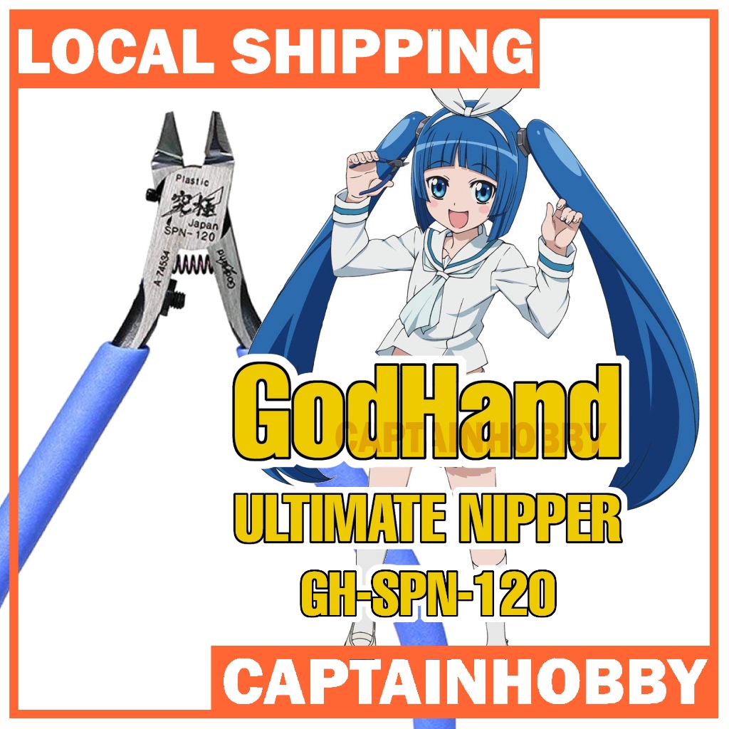 GodHand Ultimate Nipper 5.0 SPN-120 / PN-125 – Premium Plastic Model Side Cutter for Gunpla ...