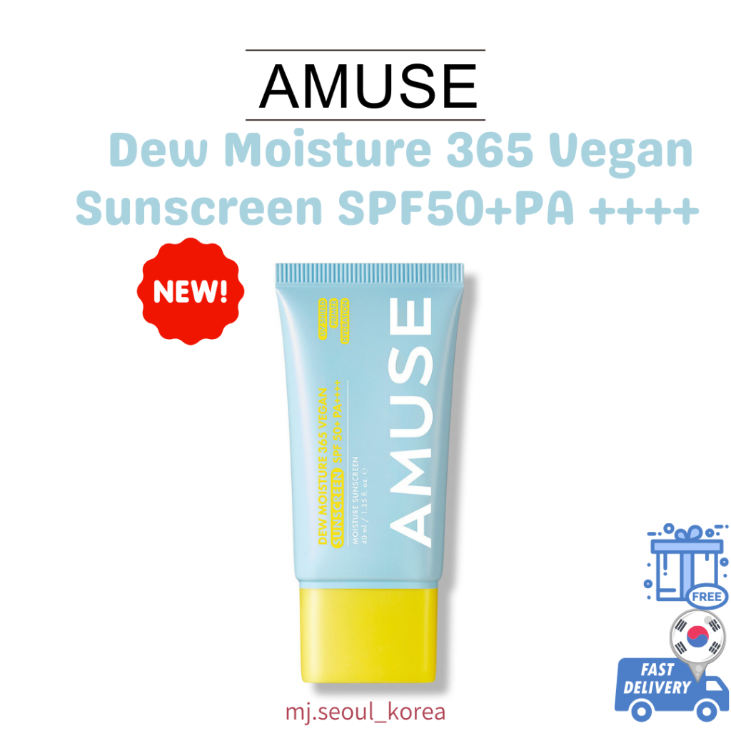 AMUSE DEW MOISTURE 365 VEGAN SUNSCREEN 40ml SPF50+ PA++++ | Shopee Philippines