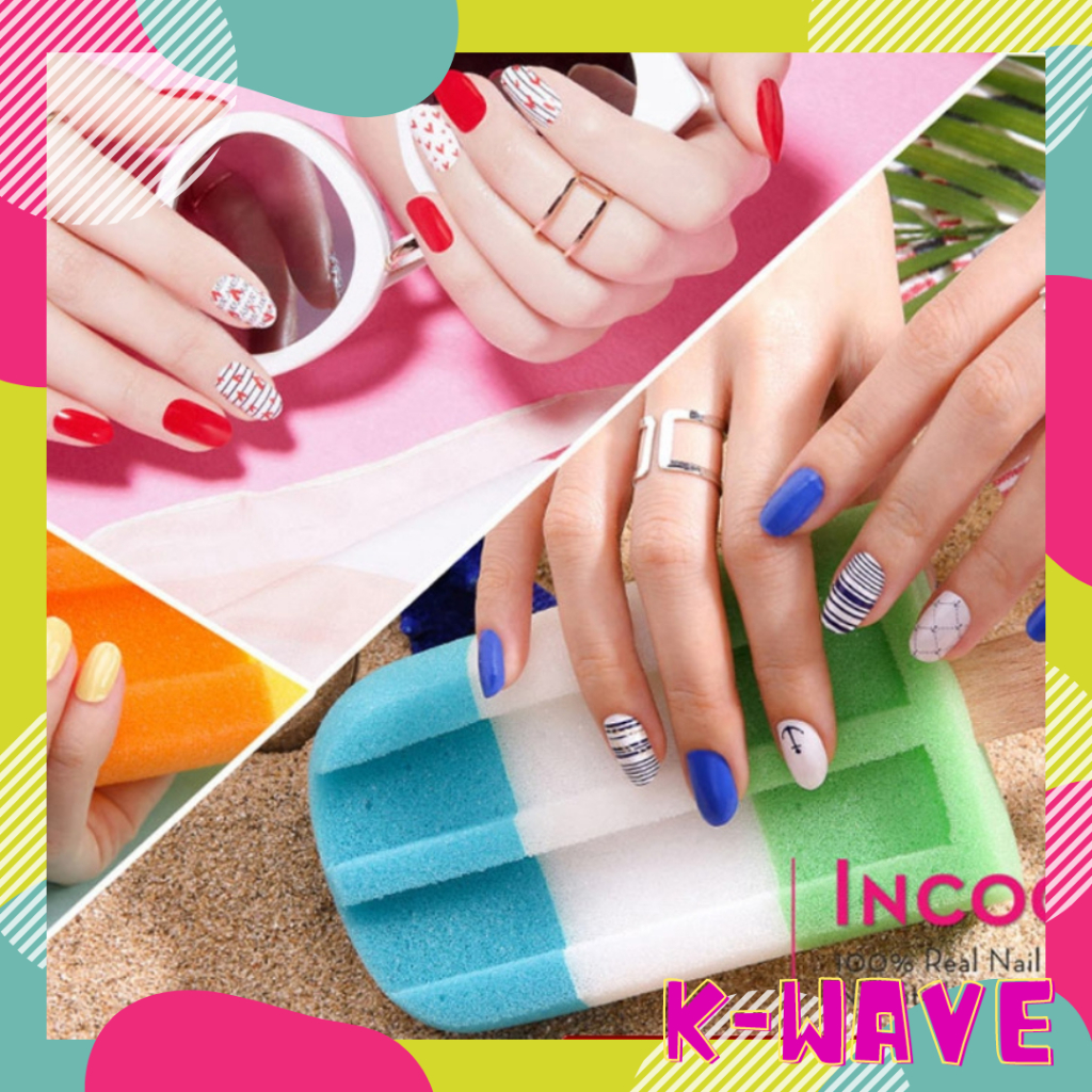[Incoco]Real Nail Polish Film Sticker(16 strips) No Dry / No UV Light | Shopee Philippines