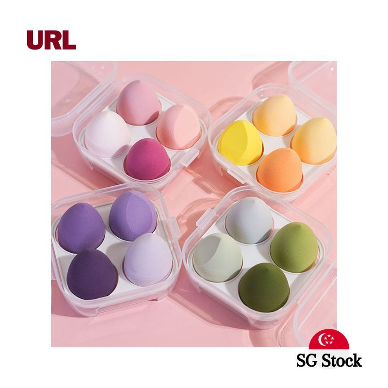 4Pcs Makeup Blender Sponge With Box Cosmetic Puff Makeup Sponge ...