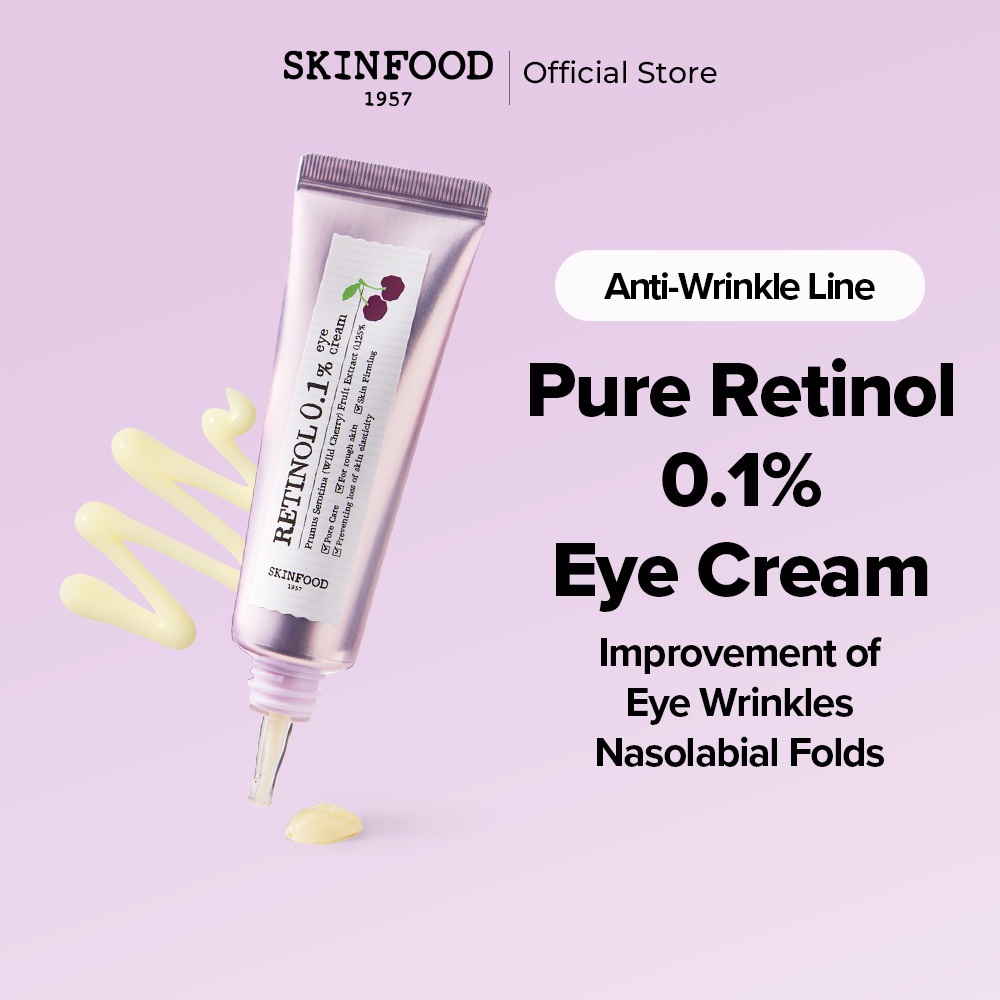 [SKINFOOD Official] Black Cherry Pure Retinol 0.1 Eye cream 30ml ...