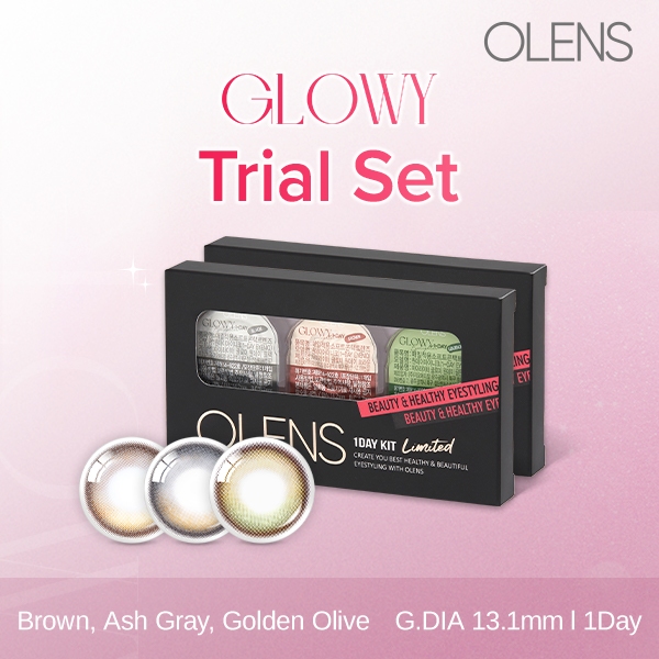 OLENS Official Glowy 3 Pairs 1Day Trial Set With Tweezer | Shopee ...