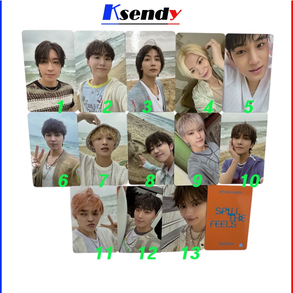 SEVENTEEN - MINI 12TH [SPILL THE FEELS] OFFICIAL PHOTOCARD | Shopee ...