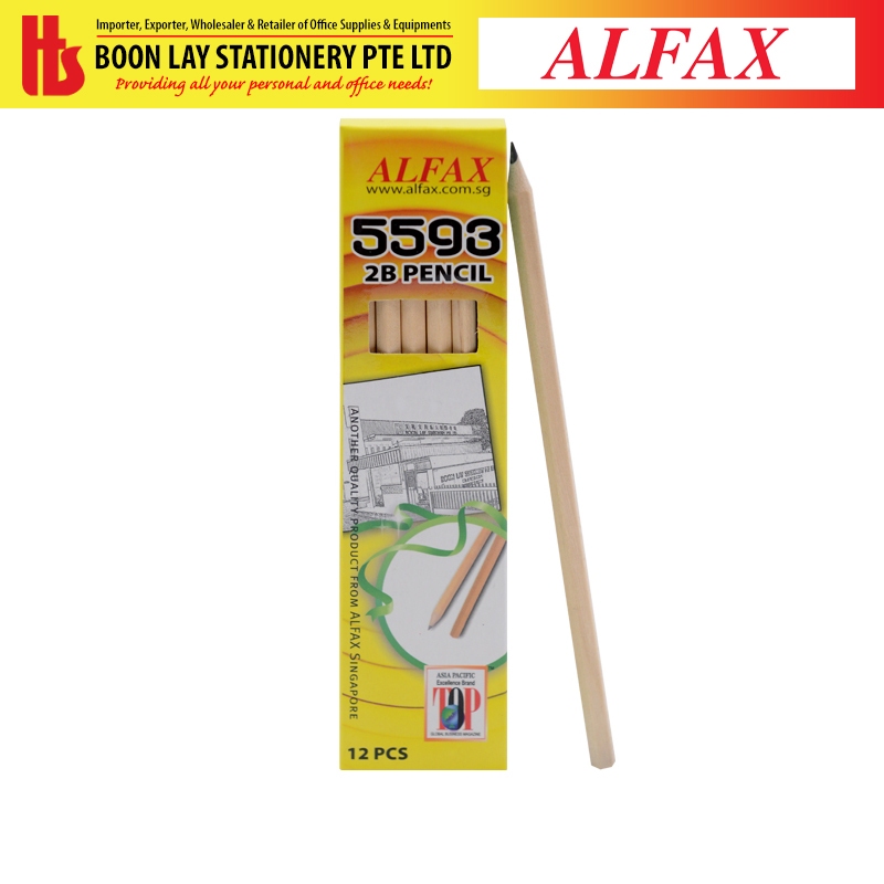 ALFAX Pencil 2B Without Eraser - 12pcs per box (5593) | Shopee Philippines