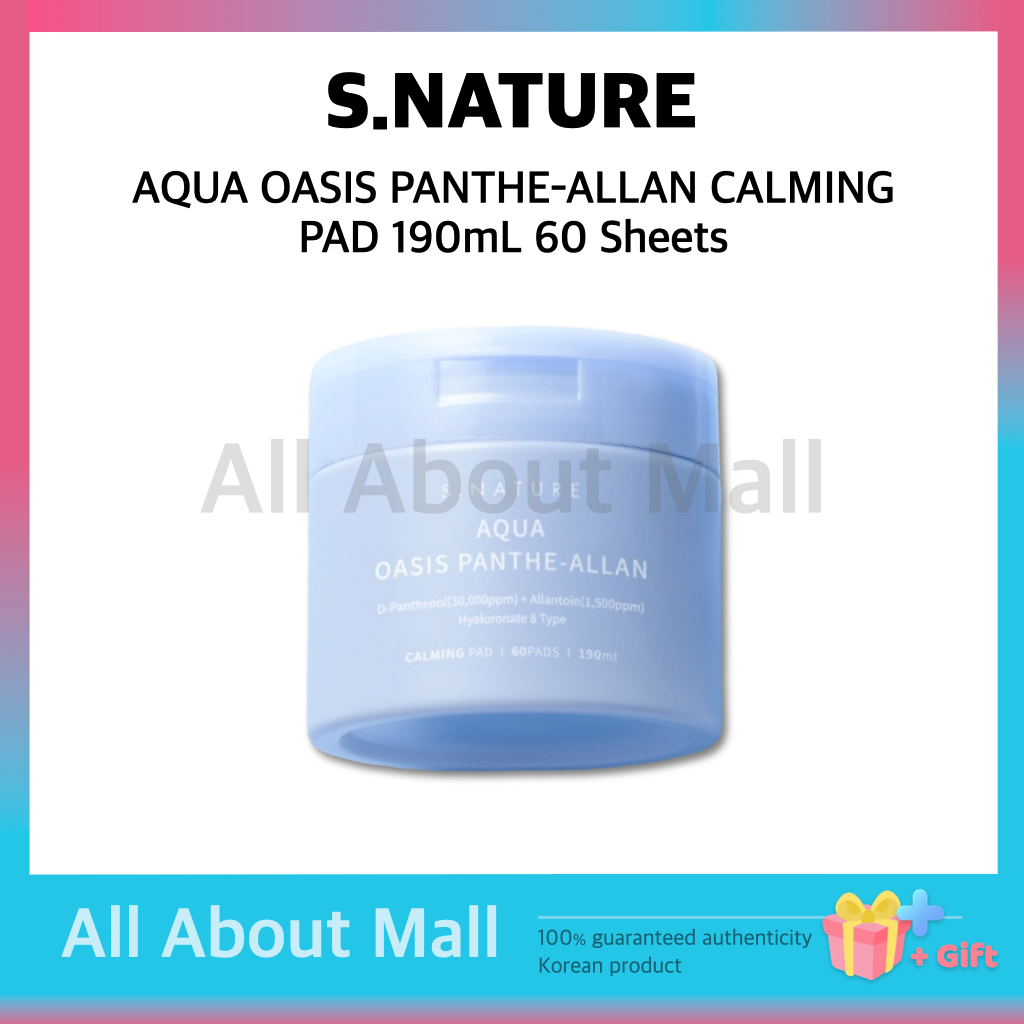 [S.NATURE] Aqua Oasis Panthe-Allan Calming Pad 190mL 60 Sheets / Toner Pad | Shopee Philippines