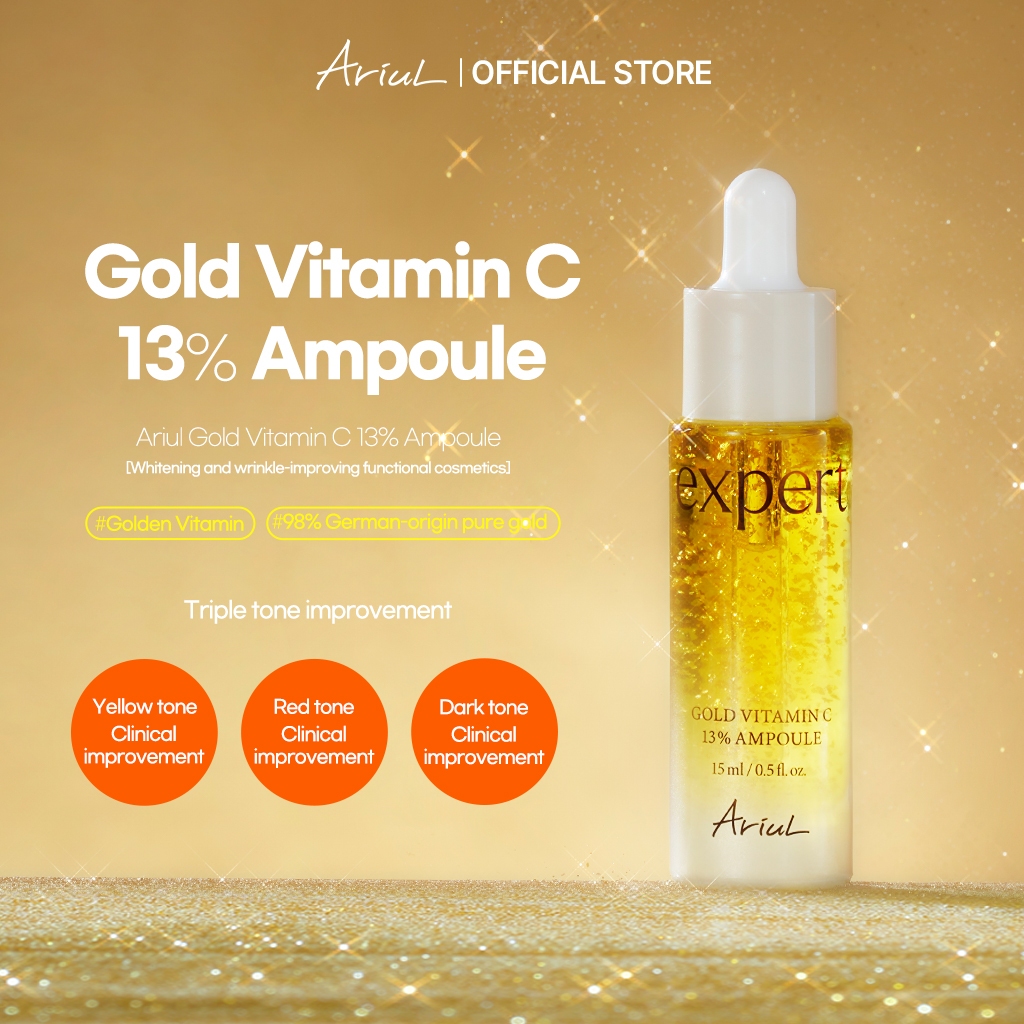 Ariul Expert Gold Vitamin C 13% ampoule 15ml | Shopee Philippines