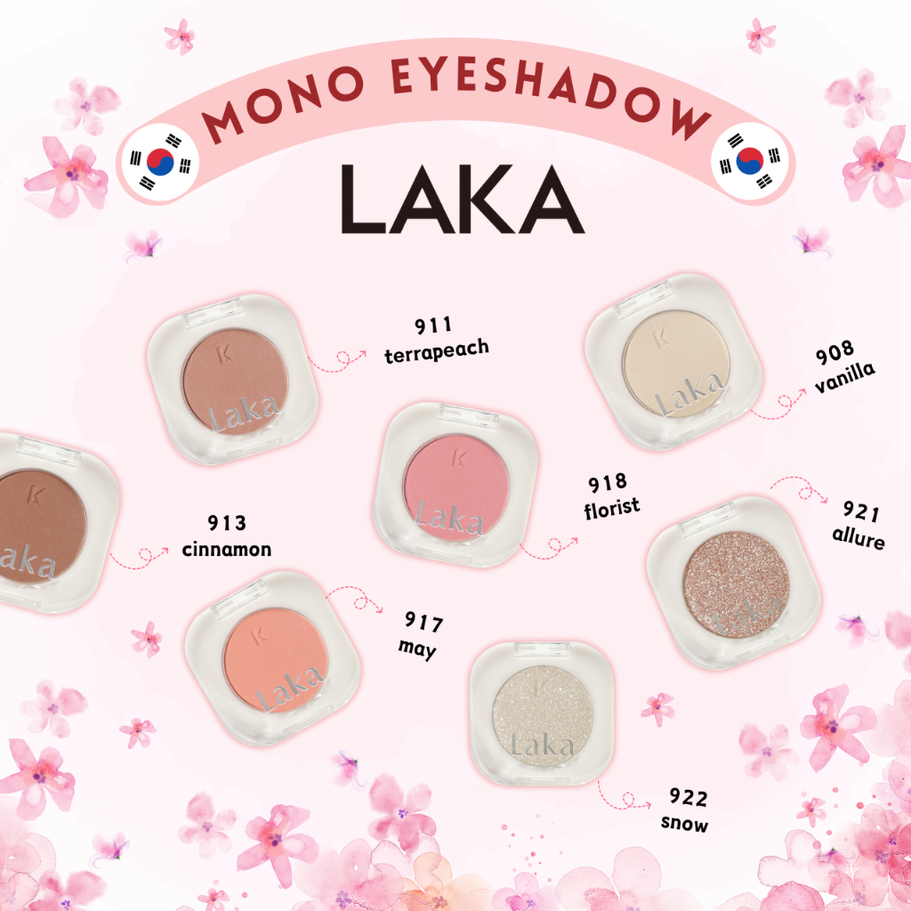 LAKA Mono Vegan Eyeshadow (20 Colors) (blush, glitter, shadow) made in ...
