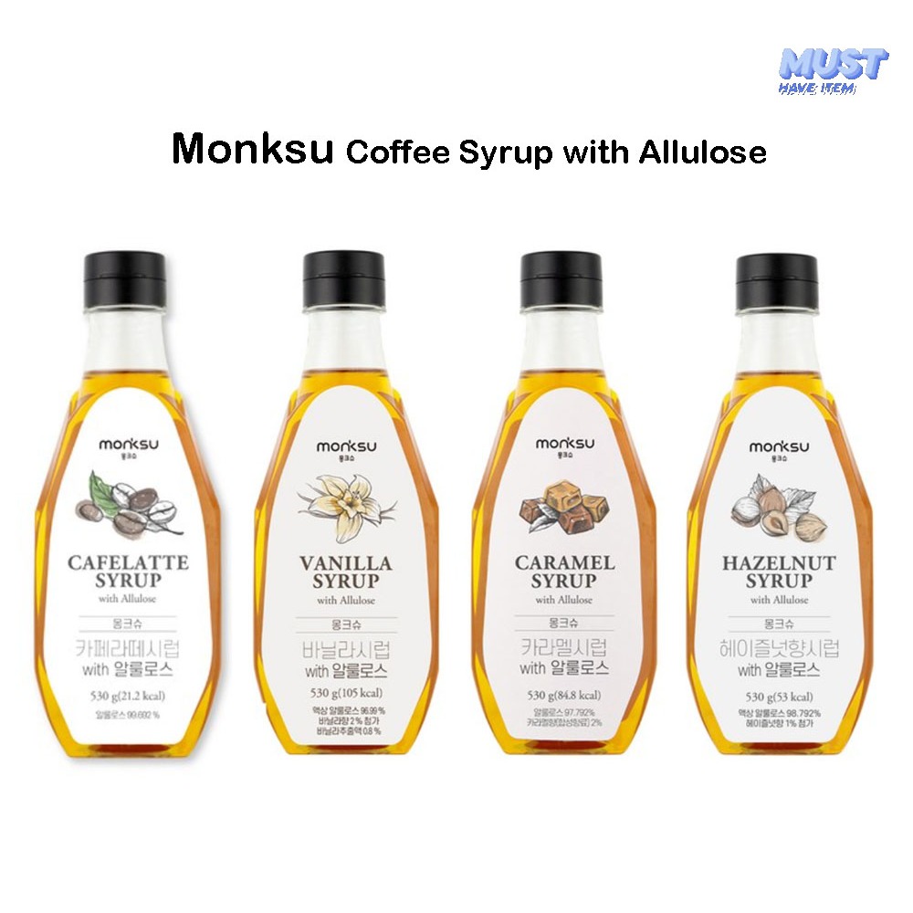 Monksu Coffee Syrup with Allulose, Café Latte Syrup, Vanilla Syrup ...