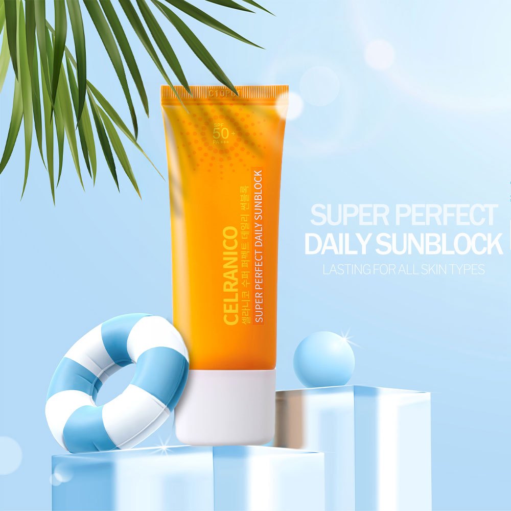 CELRANICO Super Perfect Daily Sunscreen SPF50+ PA+++ Sunblock Sun Cream ...