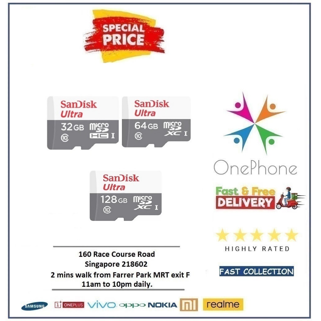 SanDisk 128GB-64GB~32GB Class 10 microSD Memory Card | Shopee Philippines