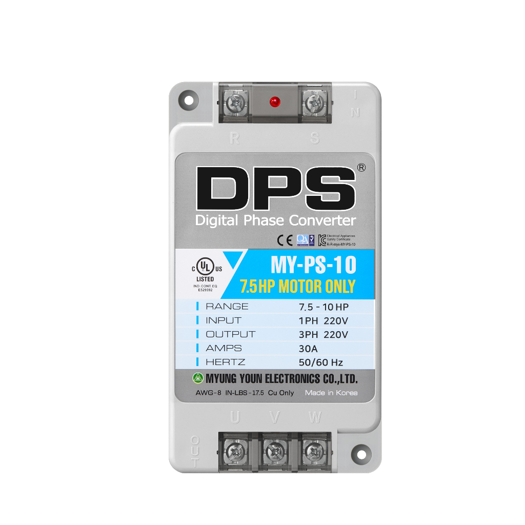 3 Phase Converter, Single to 3 Phase, DPS MY-PS-10 is Used for 7.5HP(5 ...