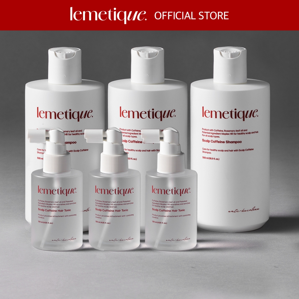 Lemetique Scalp Caffeine Anti-Hairloss Triple Set | Shopee Philippines