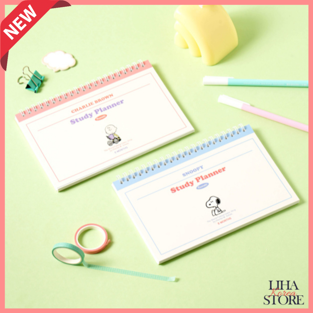 PEANUTS Snoopy Planner Notebook Daily Weekly Notebook Study Planner ...