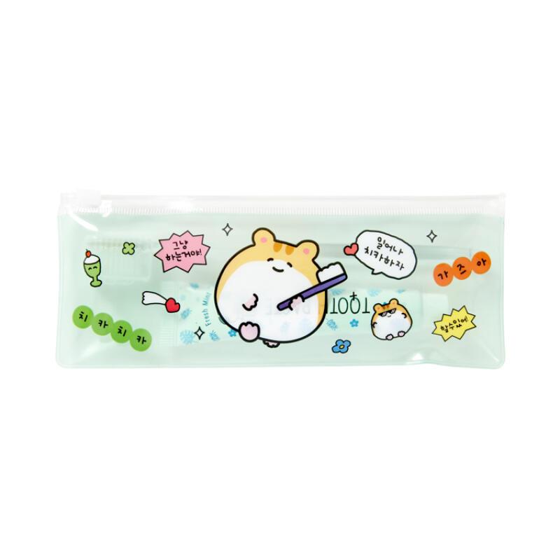 ARTBOX From Korea Hamster Toothbrush Toothpaste Zipper Pouch Case Set ...