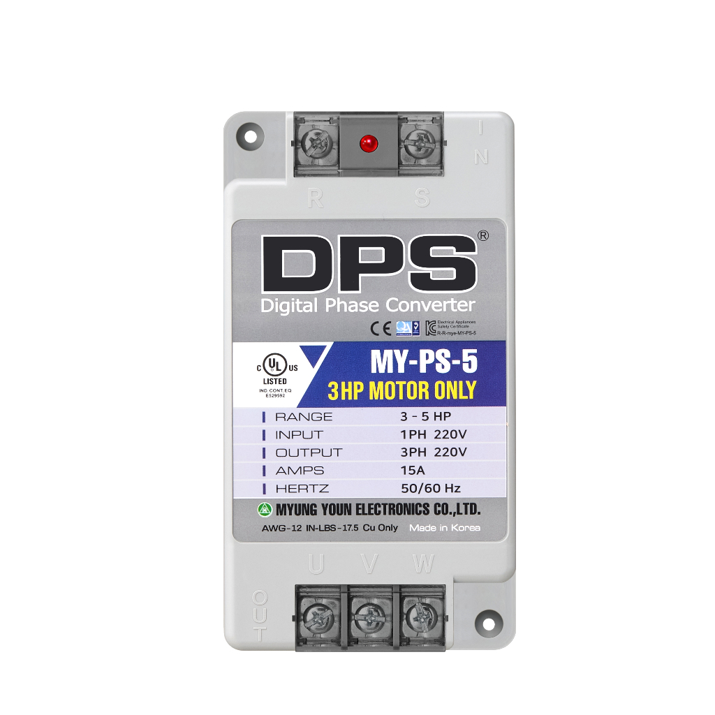 3 Phase Converter, Single to 3 Phase, DPS MY-PS-5 is Used for 3HP(2.2kW ...