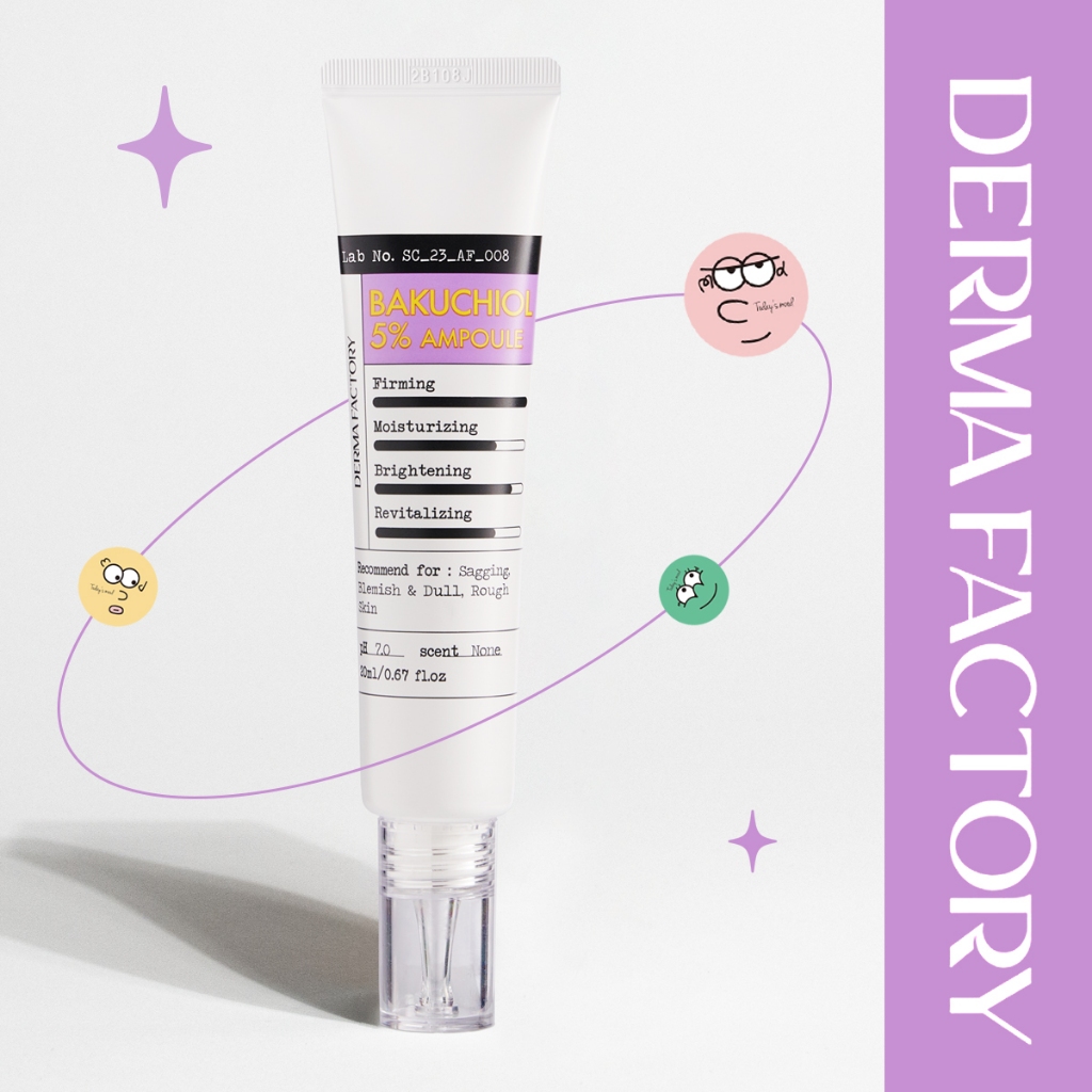 [Derma Factory] (1+1)Bakuchiol 5% Ampoule 20ml | Oliveyoung Anti-aging ...
