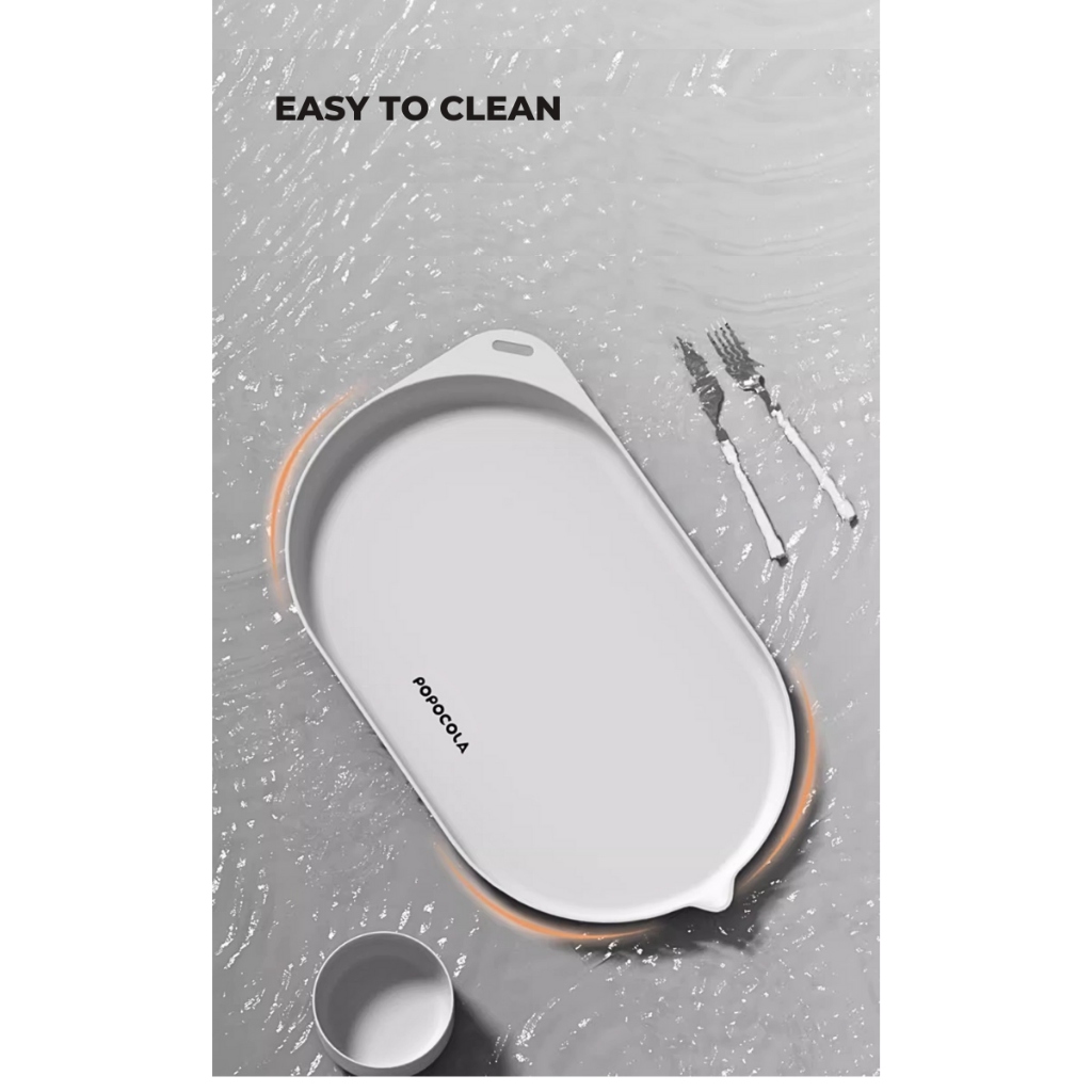 POPO Pet Food Mat / Pet Food Tray Waterproof and Non-slip Dog Large Cat ...