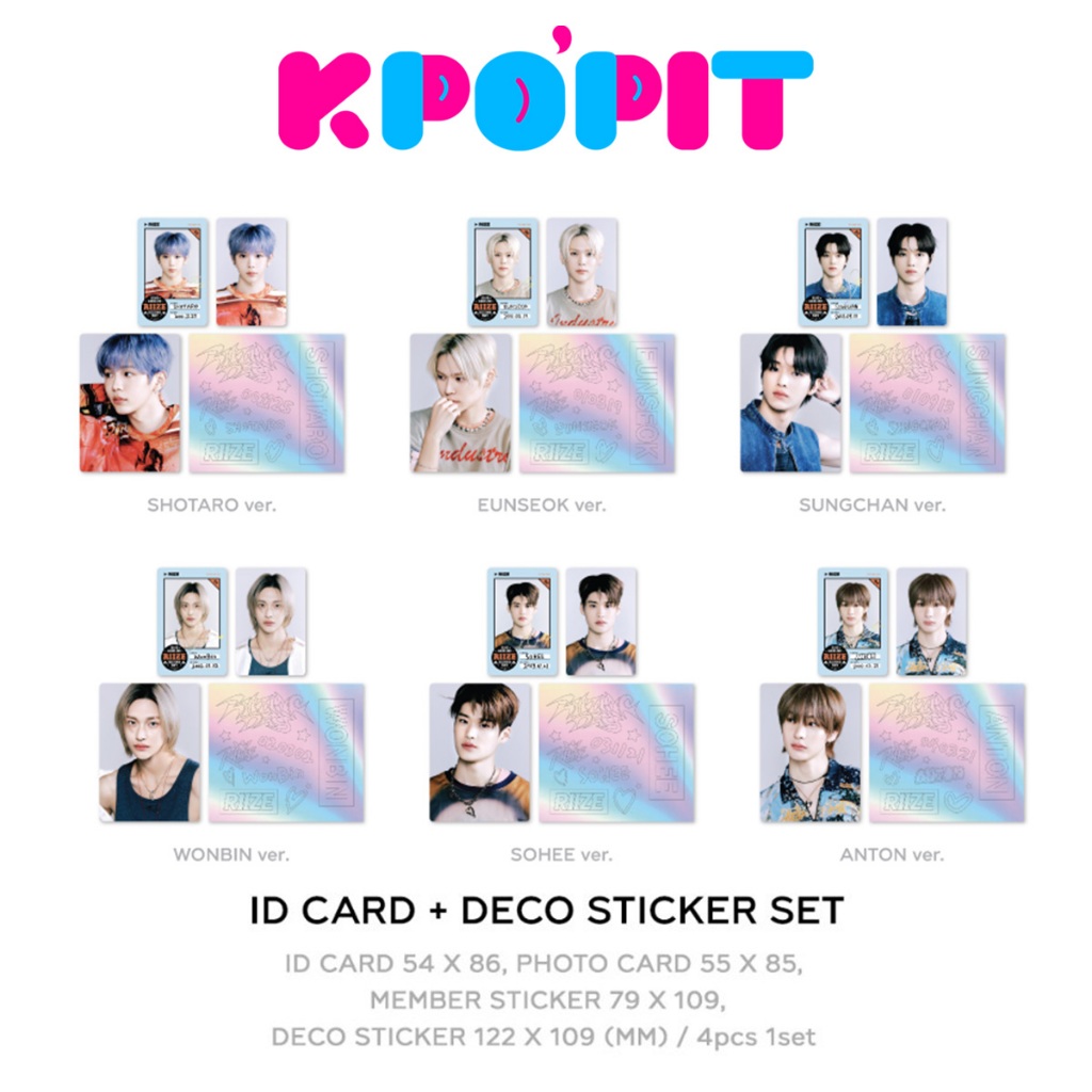 RIIZE FAN-CON RIIZING DAY OFFICIAL MD ID CARD + DECO STICKER SET ...