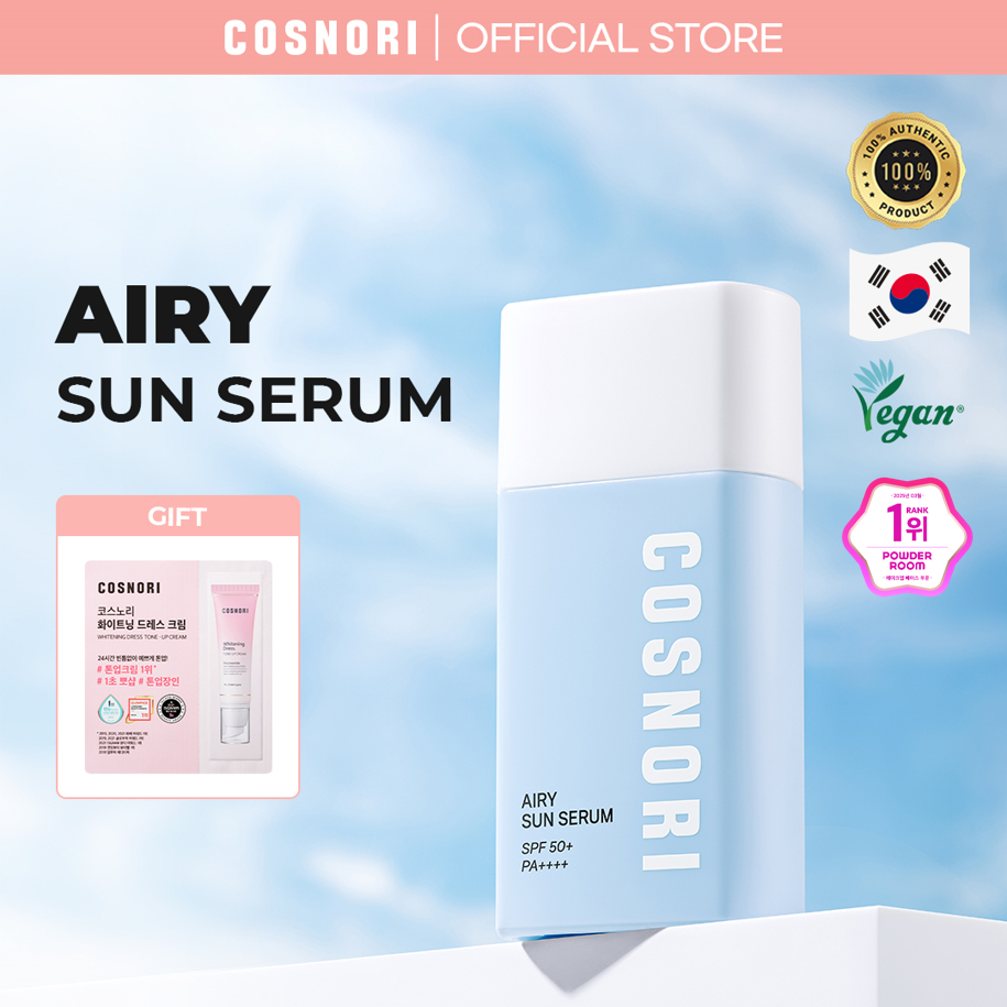 COSNORI Airy Sun Serum SPF50+ PA++++ - Lightweight Sunscreen | Shopee ...