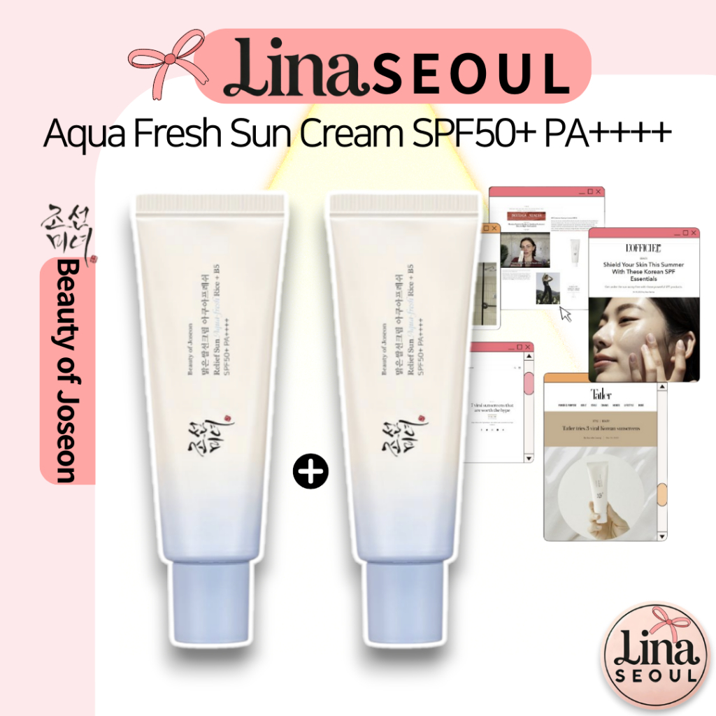 Beauty of Joseon Aqua Fresh Sun Cream 50ml x 2 Lightweight Hydrating UV ...