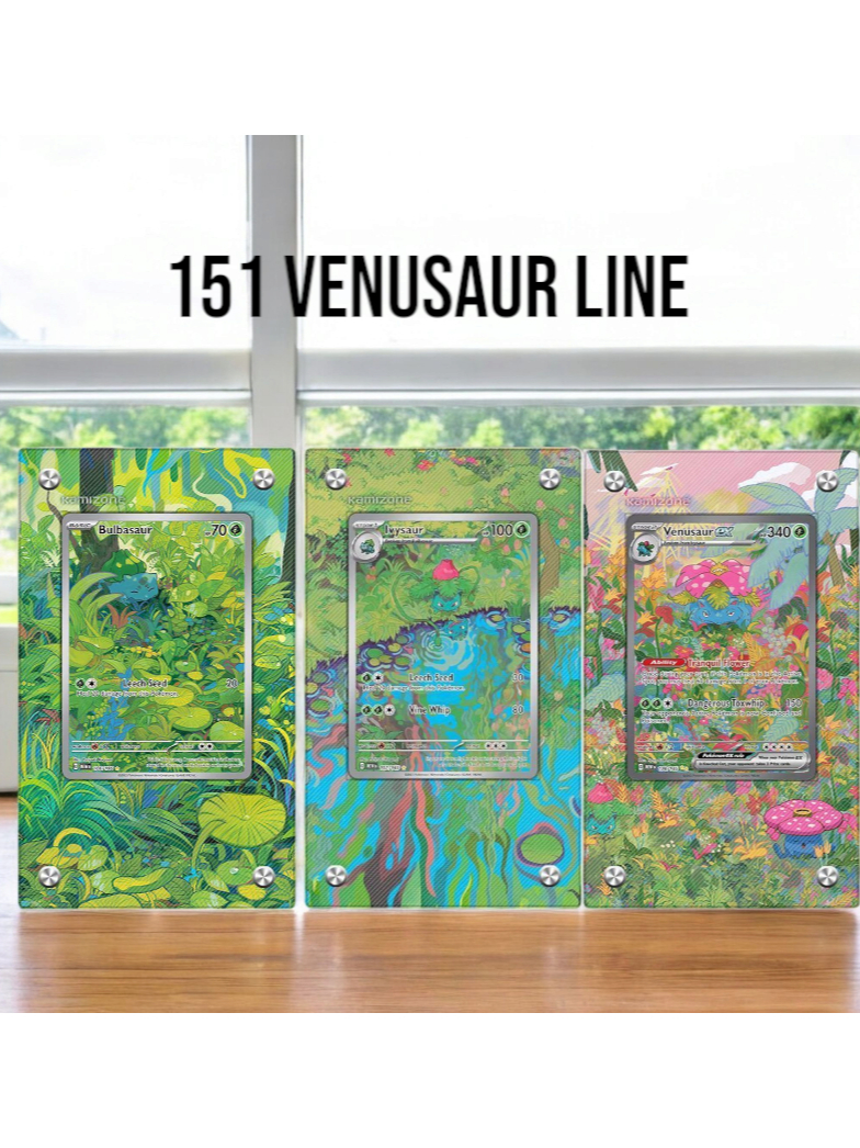 Pokemon TCG Extended Art Frame - 151 Bulbasaur Ivysaur Venusaur Line ...