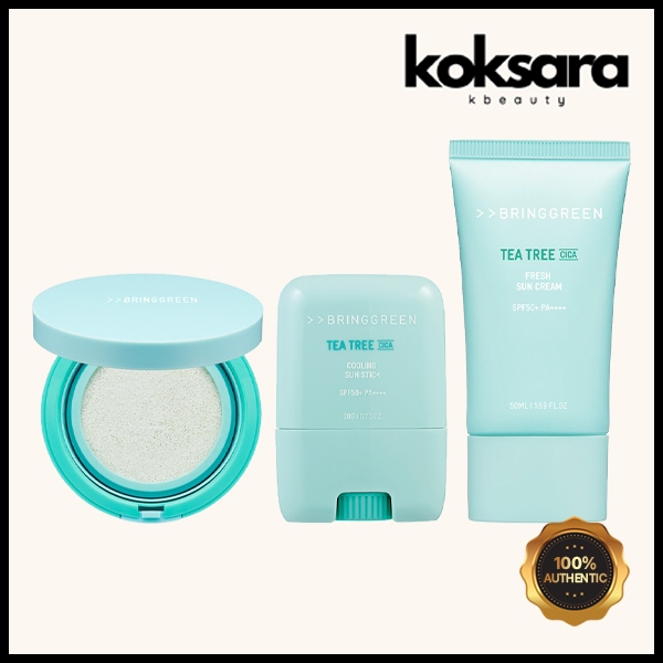 bring green tea tree cica 3types (sun cream/sun stick/sun cushion ...