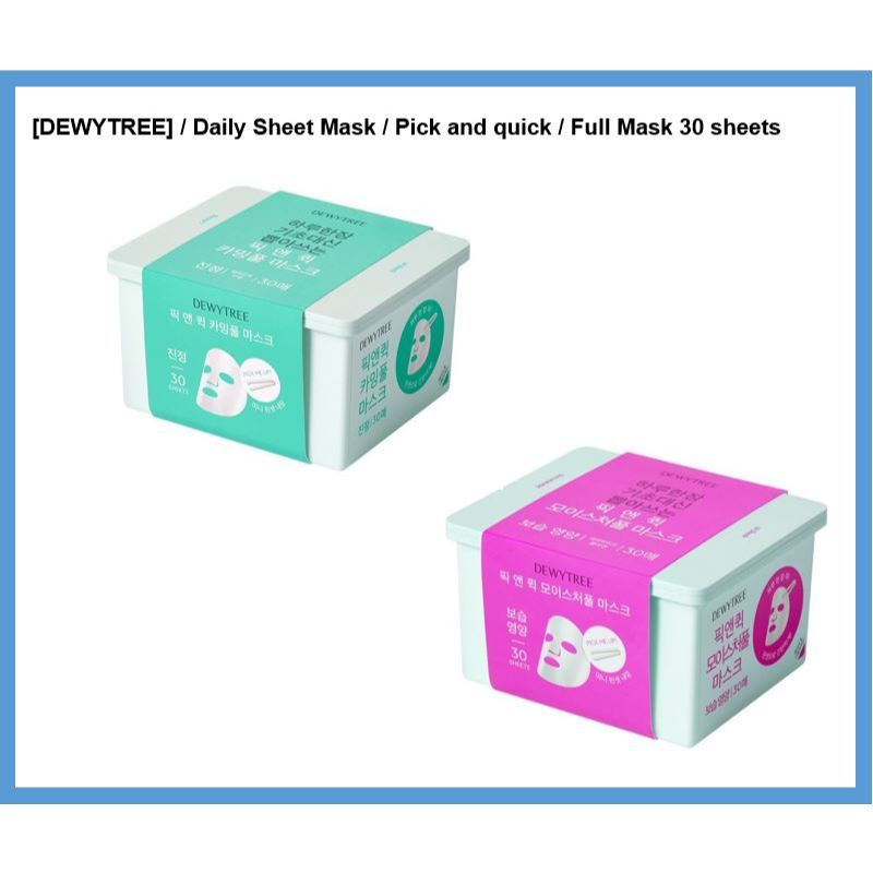[DEWYTREE] / Daily Sheet Mask / Pick and quick / Full Mask 30 sheets ...