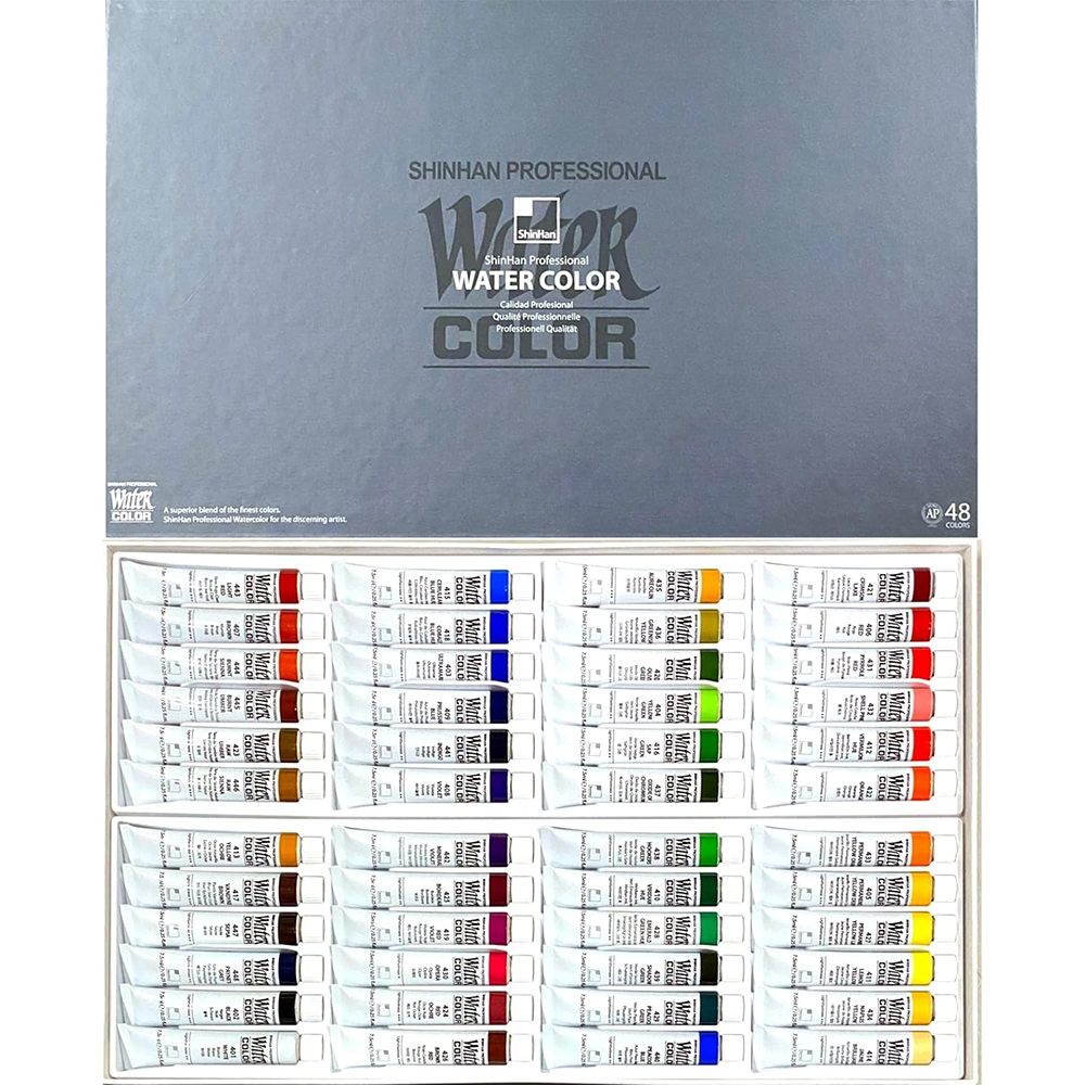 ShinHan Professional Watercolor Paint 7.5ml Tube 48 Colors Set | Shopee ...