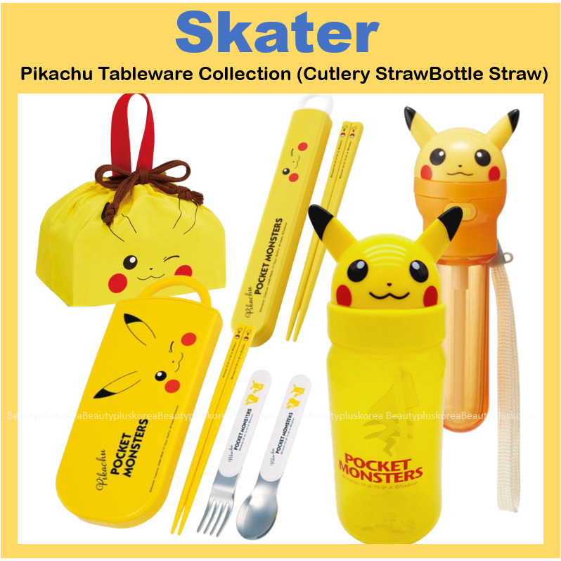 [SKATER] Pokemon Pikachu Face table ware collection Chopsticks Cutlery ...