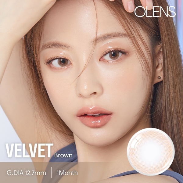OLENS Official Velvet 1Month Brown 2P Contact Lens | Shopee Philippines