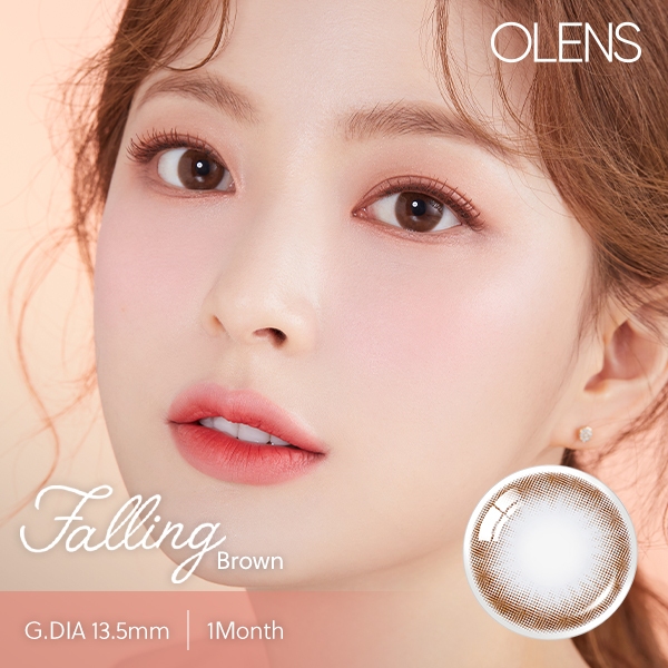 OLENS Official Falling 1Month Brown 2P Contact Lens | Shopee Philippines