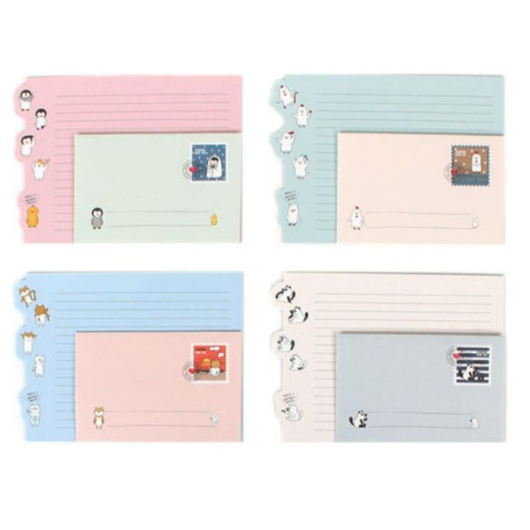 [Made in Korea]Letter Paper Set Writing Paper with Envelopes Set ...