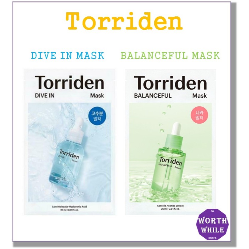 Torriden /Torriden Dive In Mask Sheet, Balanceful Mask Sheet 1ea ...