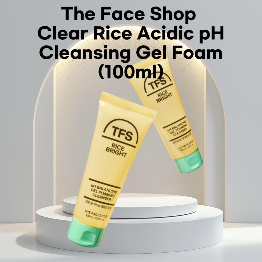 The Face Shop Clear Rice Acidic pH Cleansing Gel Foam (100ml) | Shopee ...