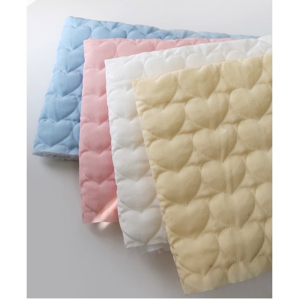 Viscose Rayon Heart Patterned Nubi Quilted Fabric made in Korea by the ...