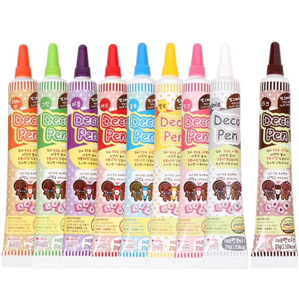 Korean Baking Decoration Chocolate Pen Cake / Cookie Deco Choco Pen Set ...