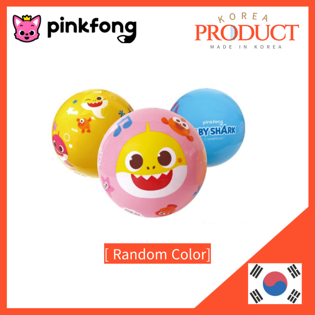 PINKFONG Baby Shark Ball 1pc (Random Color) Ball For Kids Baby Shark ...
