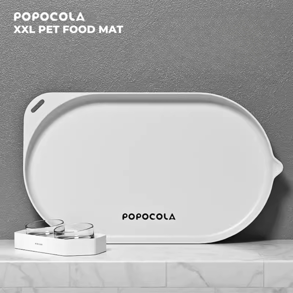 POPO Pet Food Mat / Pet Food Tray Waterproof and Non-slip Dog Large Cat ...