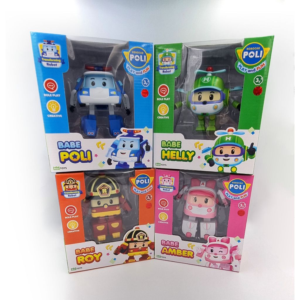 Robocar Poli - Transforming Robot Babe Asstd (Poli / Roy / Amber / Heli ...