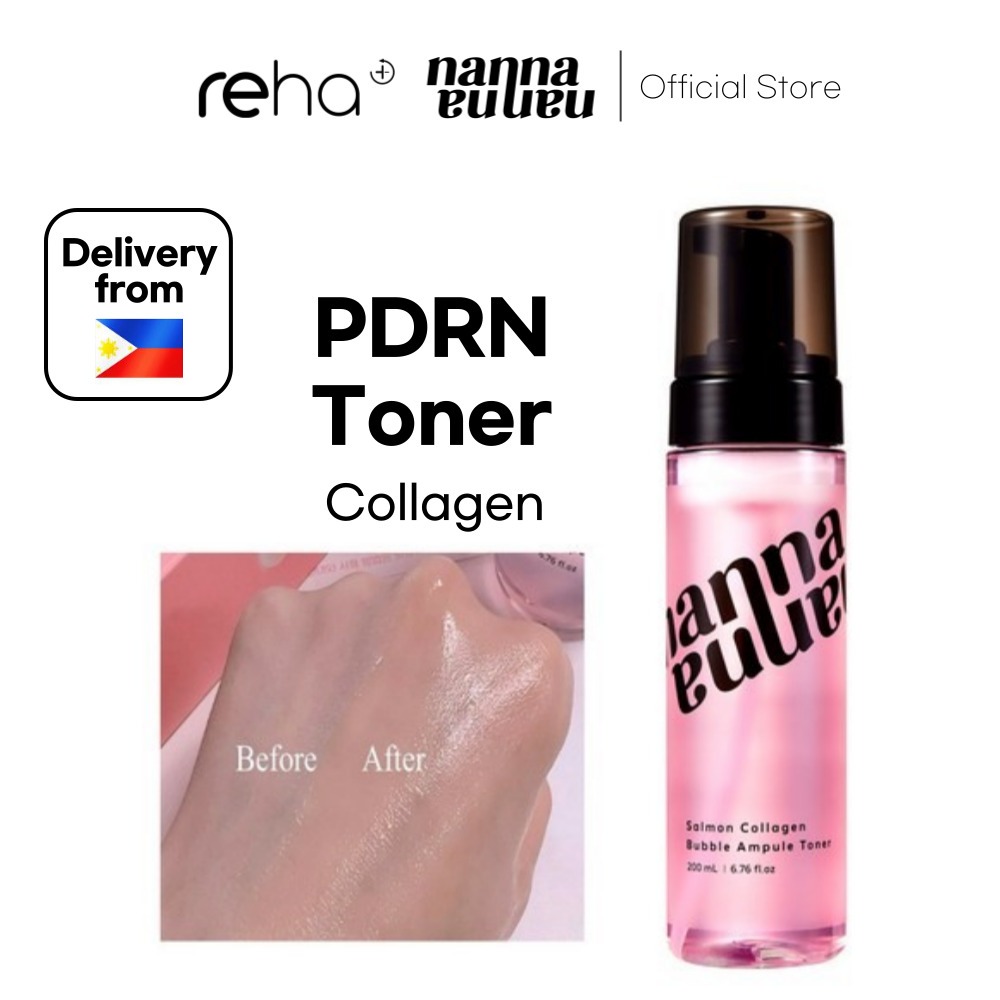 Nanna PDRN Salmon Collagen Bubble Ampule Toner 200ml | Shopee Philippines