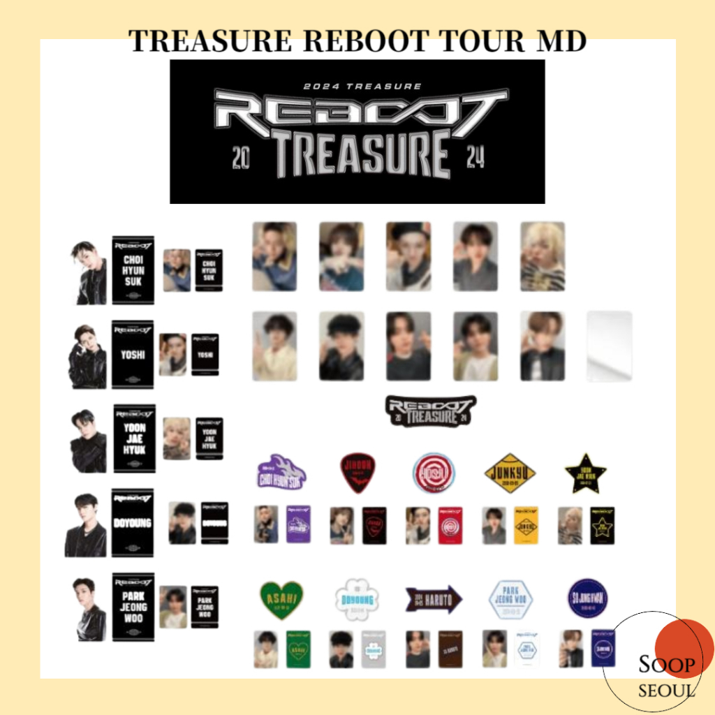 TREASURE 2024 REBOOT TOUR MD (2) /PATCH SET SLOGAN TOWEL METAL ...
