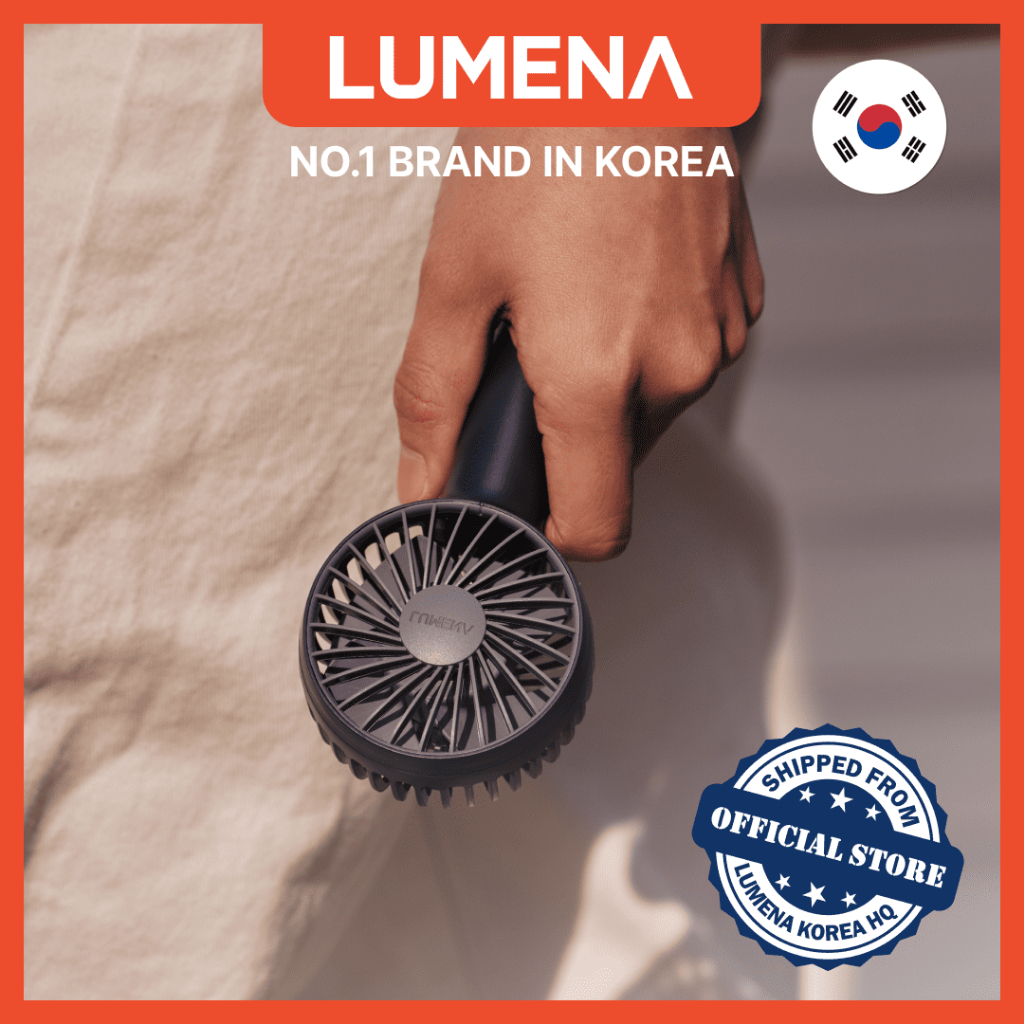 LUMENA Mini Fan Portable Rechargeable Electric Fan USB Quiet Silent ...
